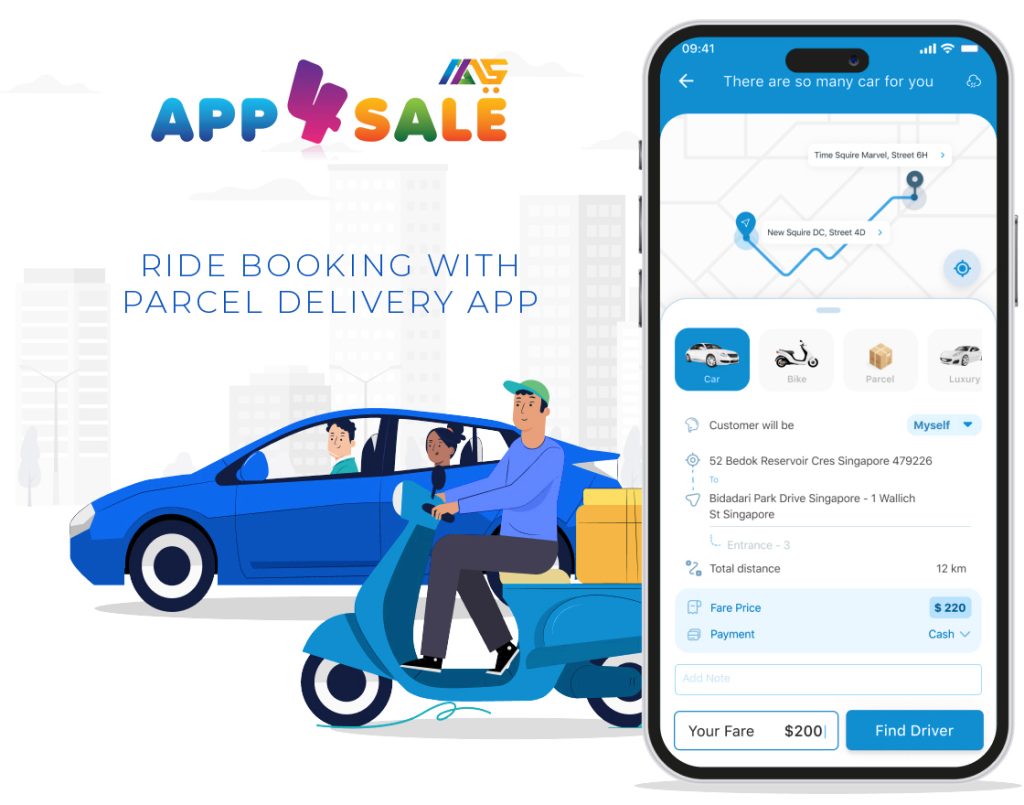 Ride Booking with Parcel Delivery (Joyride Clone) - Gabaon Inc.
